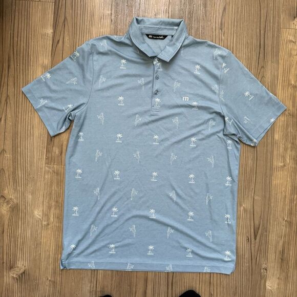 Travis Mathew | Shirts | Travis Mathew Polo Shirt Mens Light Blue ...